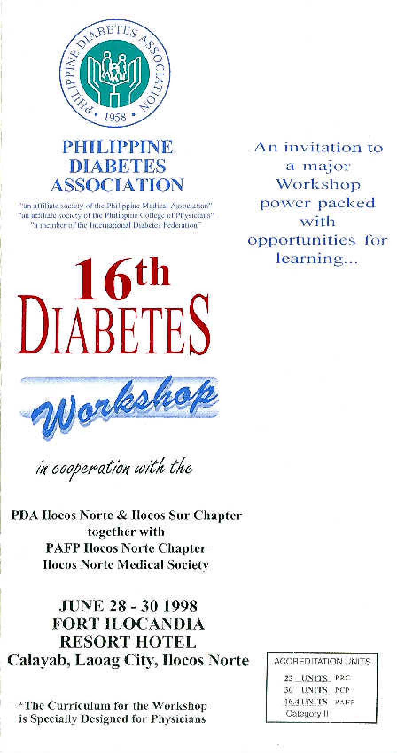 Workshops - Diabetes Philippines Inc.